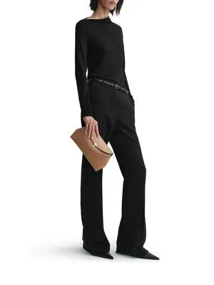 TOTEME T-lock Leather Clutch