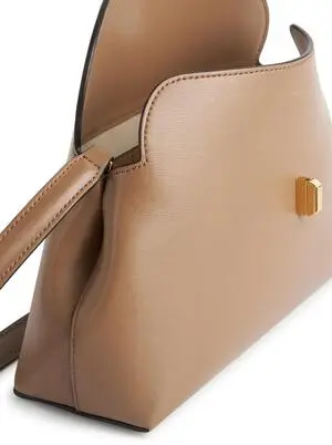 TOTEME T-lock Leather Clutch - Brown