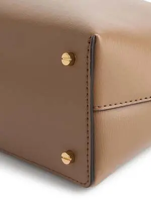 TOTEME T-lock Leather Clutch - Brown