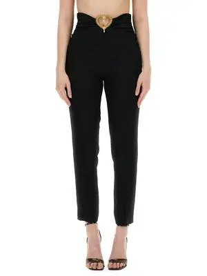 Moschino Pants With Heart Application - Black