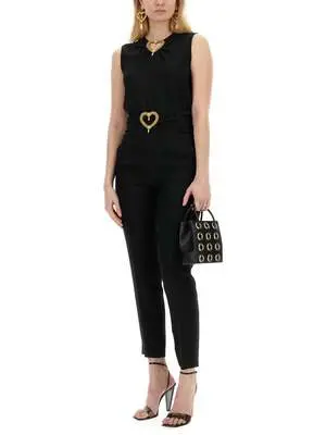 Moschino Slim Fit Trousers With Heart Application