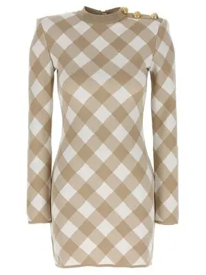 Balmain Vichy Dress - Cream
