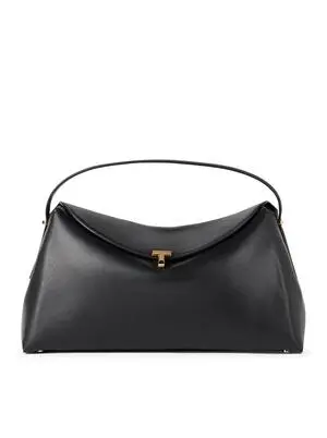 TOTEME T-lock Handbag In Smooth Calfskin - Black