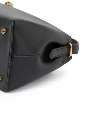 TOTEME T-lock Handbag In Smooth Calfskin - Black
