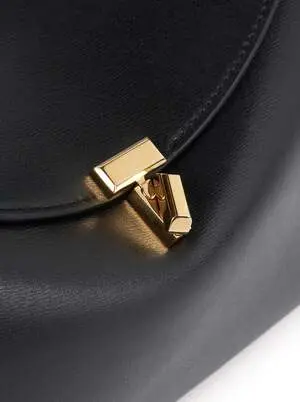 TOTEME T-lock Handbag In Smooth Calfskin - Black