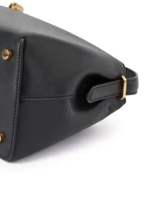 TOTEME T-lock Handbag In Smooth Calfskin - Black