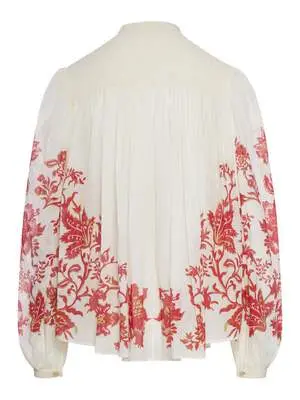Etro Cotton Voile Blouse With Floral Print - Multicolor