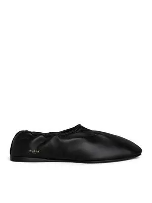 Alaïa Soft Leather Slippers - Black
