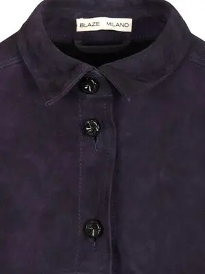BLAZÉ MILANO Suede Shirt - Blue