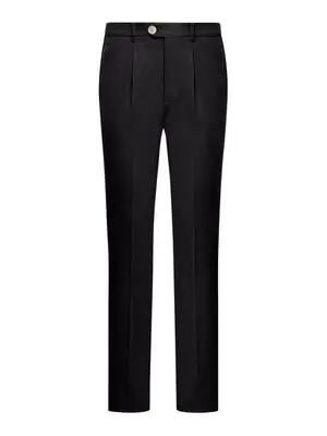 Brunello Cucinelli Cotton Blend Chino Pants - Black