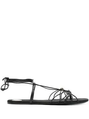Saint Laurent Babylone Satin Sandals - Multicolor