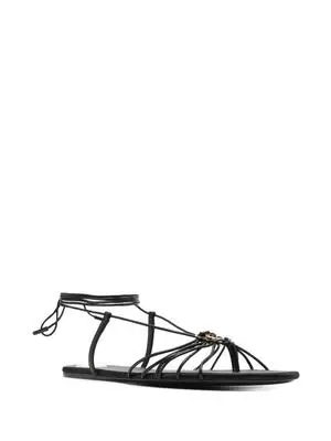 Saint Laurent Babylone Satin Sandals - Multicolor