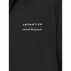Moncler Cotton Logo Zip Hoodie - Black