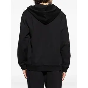 Moncler Cotton Logo Zip Hoodie - Black