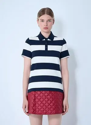 Moncler Striped Polo Shirt - White