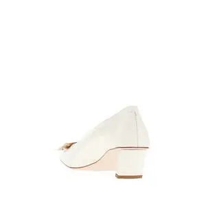 ROGER VIVIER Belle Vivier Patent Leather Pumps - White