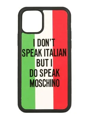 Moschino Iphone 11 Pro Italian Slogan Cover - Multicolor