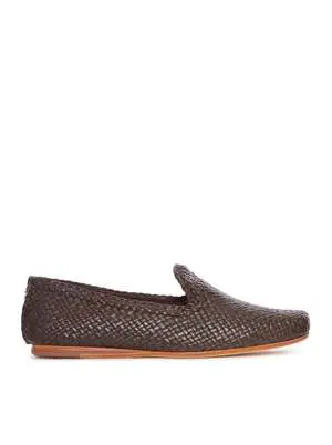 Dragon Diffusion Damas Leather Slippers - Brown