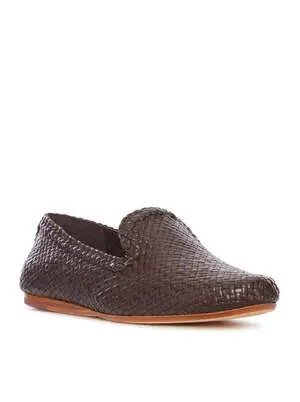Dragon Diffusion Damas Leather Slippers - Brown