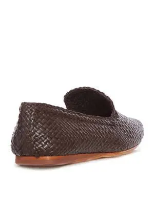 Dragon Diffusion Damas Leather Slippers - Brown