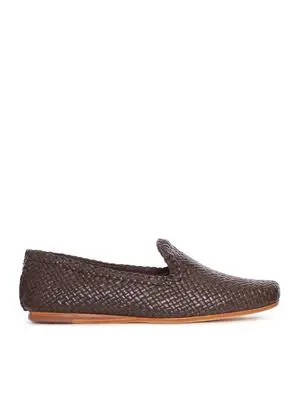 Dragon Diffusion Damas Leather Slippers - Brown
