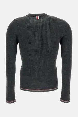 Thom Browne Rib-stitch Merino Wool Cardigan - Multicolor