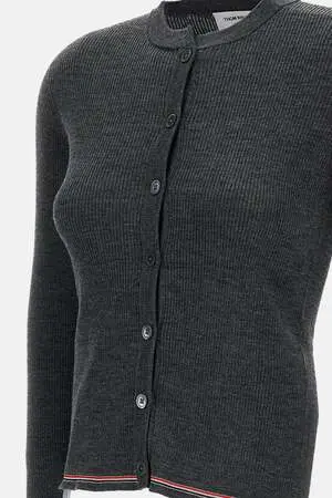 Thom Browne Rib-stitch Merino Wool Cardigan - Multicolor