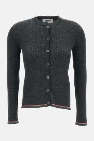 Thom Browne Rib-stitch Merino Wool Cardigan - Multicolor