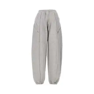 Attico Mélange Cotton Jogging Pants - Gray