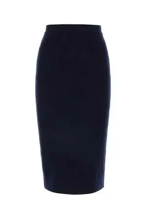 Bottega Veneta Midnight Cashmere Blend Skirt - Blue