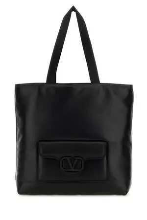 Valentino Garavani Nappa Leather Noir Shopping Bag - Black