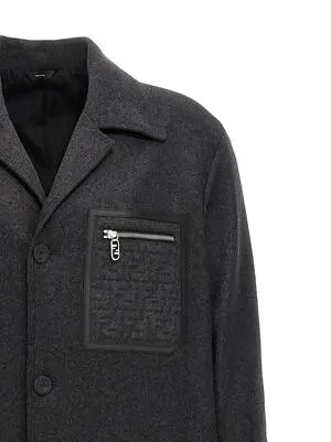 Fendi Single-breasted Cashmere Coat