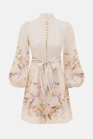 Zimmermann Valiant Button Mini Dress - Multicolor