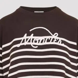 Moncler Striped Logo Knit Sweater