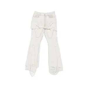 Rick Owens Denim Wide-leg Jeans - White