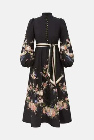 Zimmermann Valiant Button Midi Dress - Multicolor