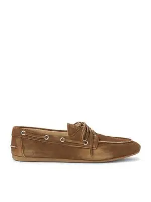 Miu Miu Unlined Loafers In Delave` Suede - Multicolor