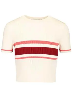 SELF-PORTRAIT Knitted Top - White