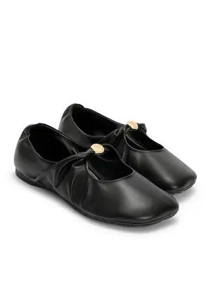 Loewe Pebble Ballerinas In Lambskin Nappa - Black