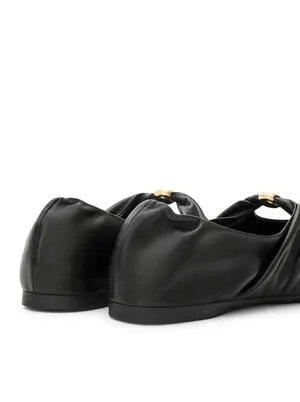 Loewe Pebble Ballerinas In Lambskin Nappa - Black