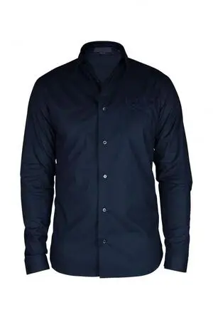 Philipp Plein Gold Cut Ls Skull Shirt - Blue