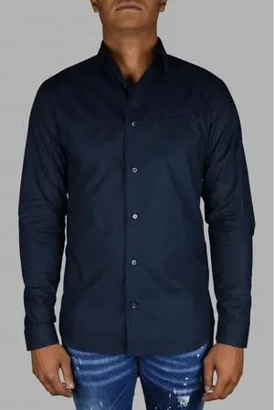 Philipp Plein Gold Cut Ls Skull Shirt - Blue
