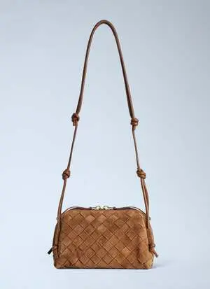 Bottega Veneta Concert Suede Pouch - Brown