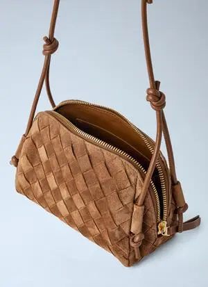 Bottega Veneta Suede Pouch Bag - Brown