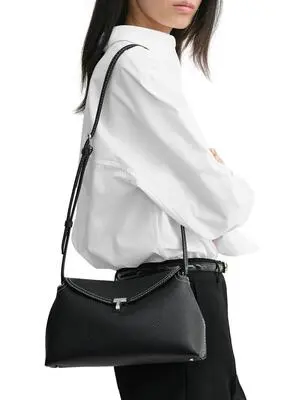 TOTEME T-lock Grain Clutch - Black