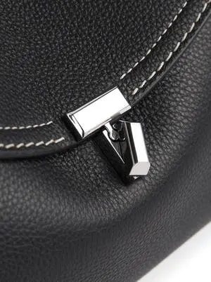 TOTEME T-lock Grain Clutch - Black