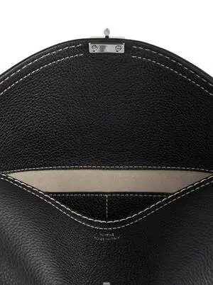 TOTEME T-lock Grain Clutch - Black