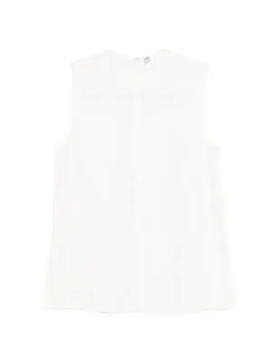 TOTEME Woven Stripe Top - White