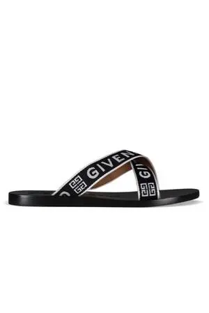 Givenchy Leather Flat Sandals - Black
