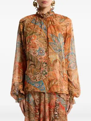 Etro Printed Silk Shirt